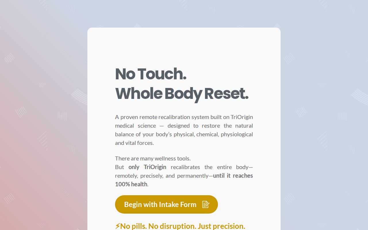 No Touch. Whole Body Reset. (copy)